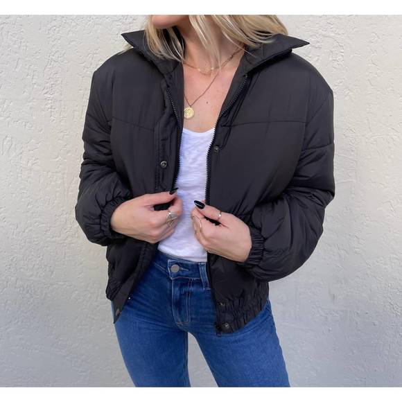 Chaser | Jackets & Coats | New Chaser Quilted Puffer Jacket In Black ...